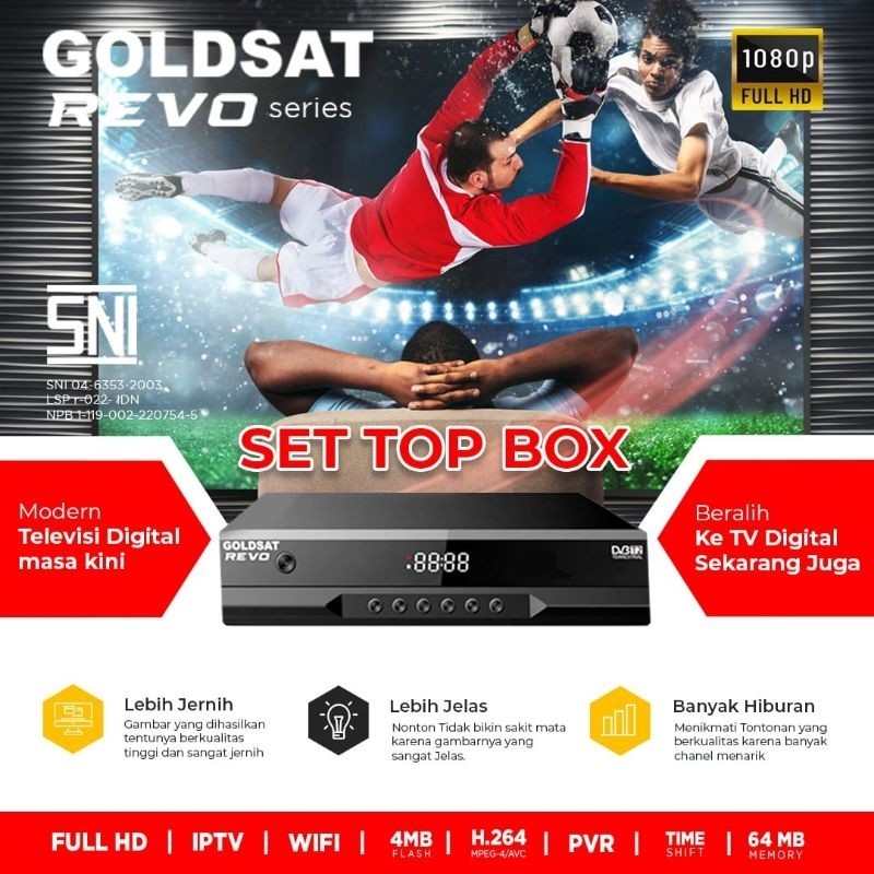 Jual Set Top Box TV Digital Goldsat Revo DVB T2 Receiver STB | Shopee ...