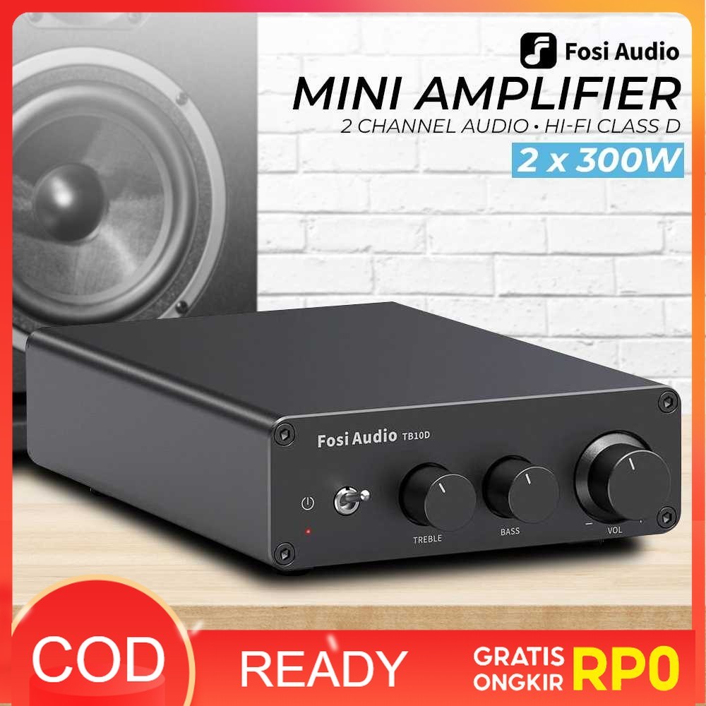 Jual Fosi Audio Mini Amplifier 2 Channel Audio Hi-Fi Class D 2x300W ...