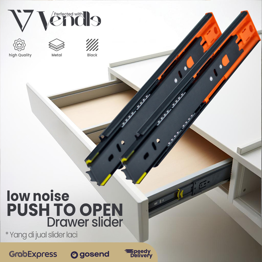 Jual Rel Laci Push To Open Drawer Slider Click Pintu Kabinet Sliding ...