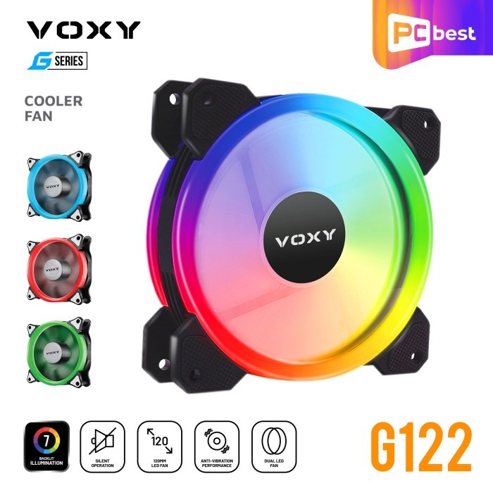 Jual Fan Casing Gaming Voxy G122 / Fan Gaming CPU - Biru | Shopee Indonesia
