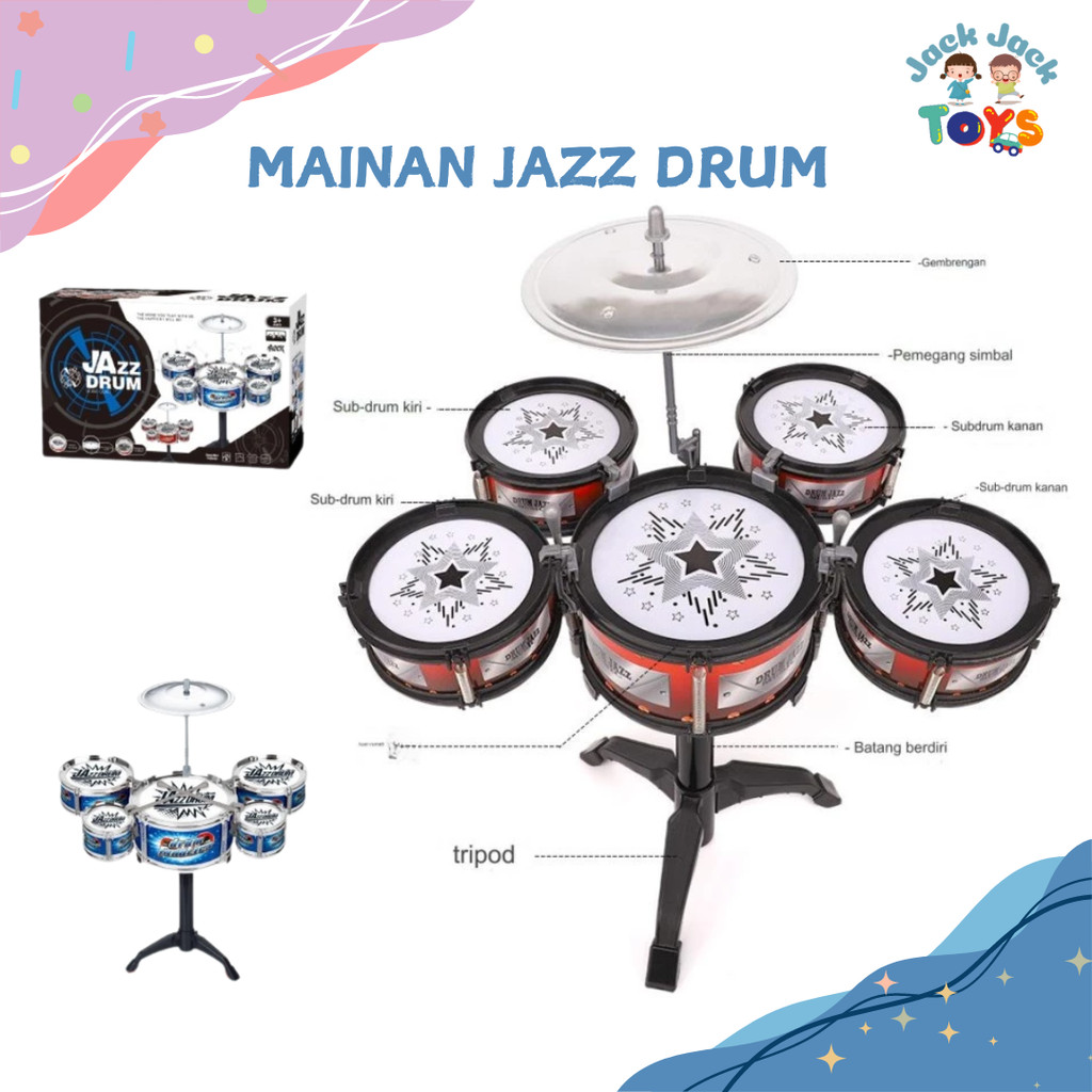 Jual Jackjacktoys Mainan Edukasi Alat Musik Anak Laki Laki Set Jazz ...