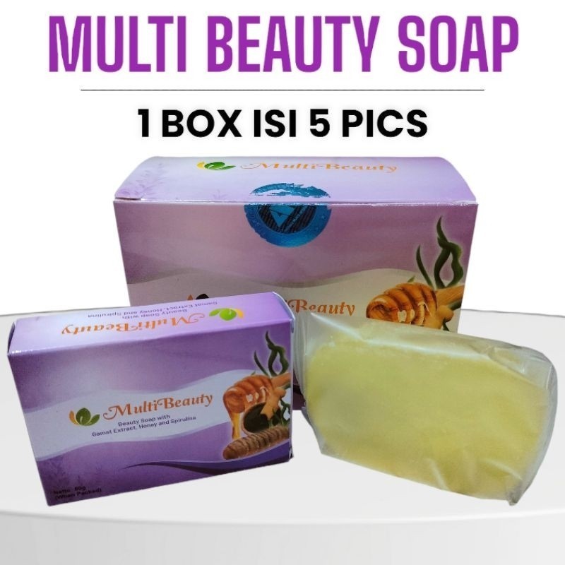 Jual MULTI BEAUTY SOAP 1 BOX ISI 5 PICS ORIGINAL EKSTRAK GAMAT MADU ...