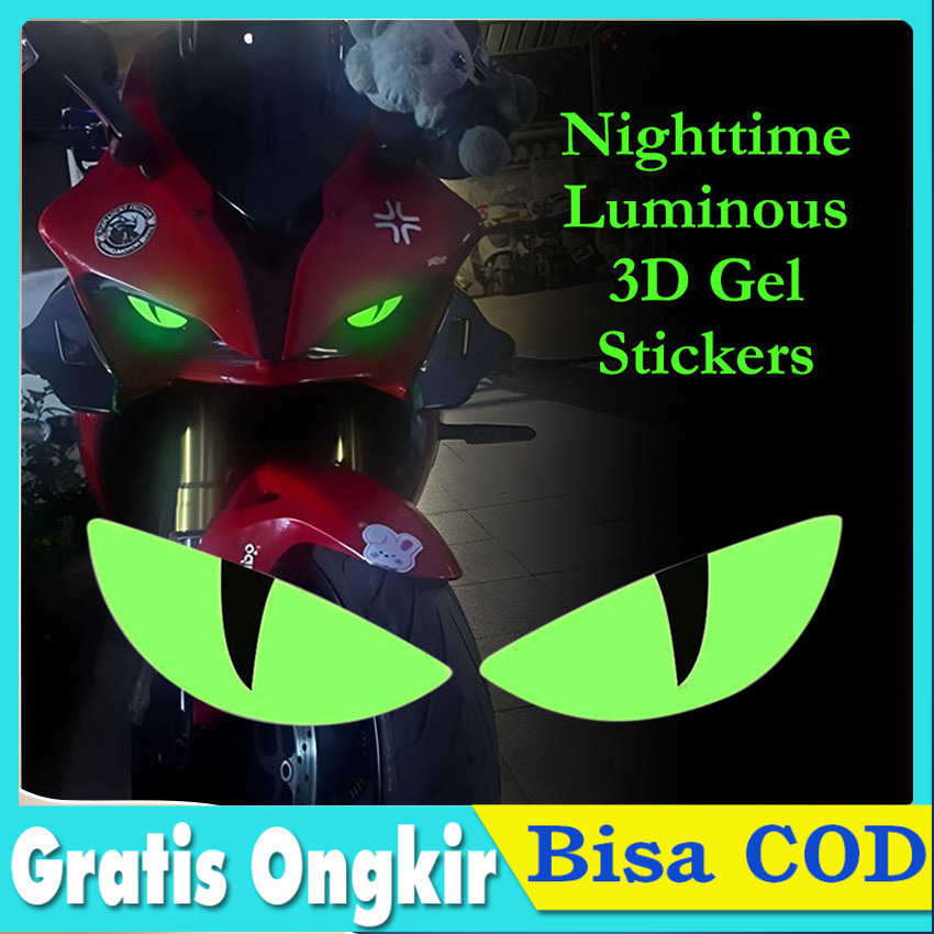 Jual Stiker Reflektif Luminous/Tiga Dimensi Stiker Mata Motor/Stiker ...