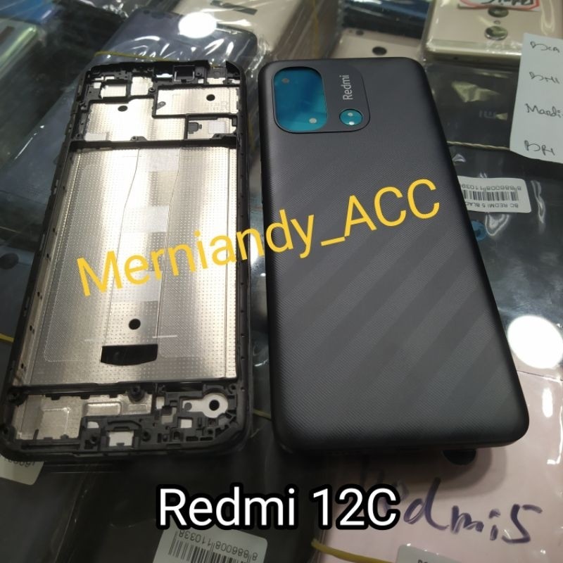 Jual kesing housing casing full set Xiaomi redmi 12c frame + backdoor ...