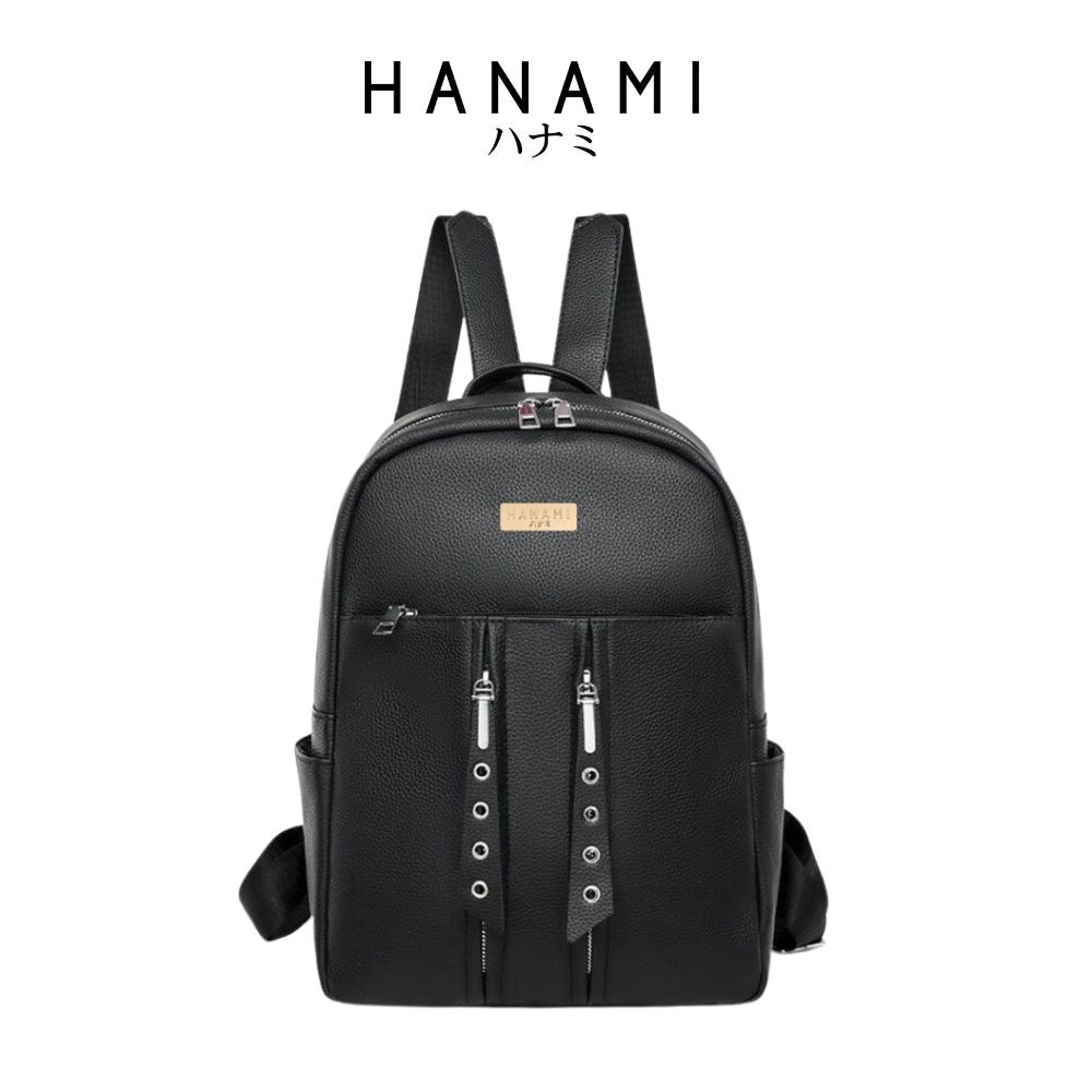 Jual HANAMI Tas Ransel Wanita Hitam Premium Oriel Kulit Kekinian ...