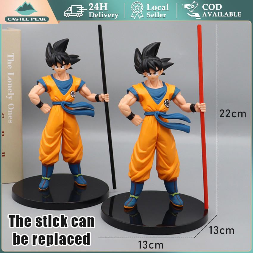 Jual Action Figure Dragon Ball Goku Holding a Stick Kakarotto Emas Dewa ...