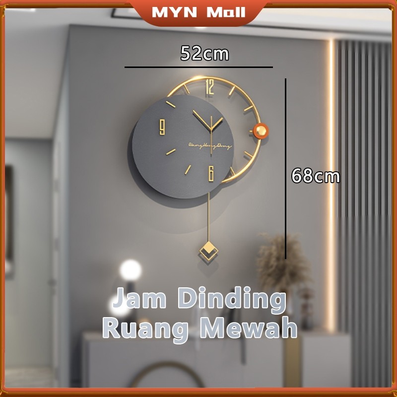 Jual MYN Mall Jam Dinding Ruang Mewah 52x68cm | Shopee Indonesia