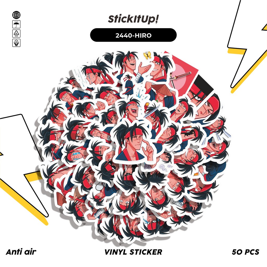 Jual COD 50 Pcs Stiker Pack FUNNY CHARACTER HIRO THE RONIN STICKER PACK ...