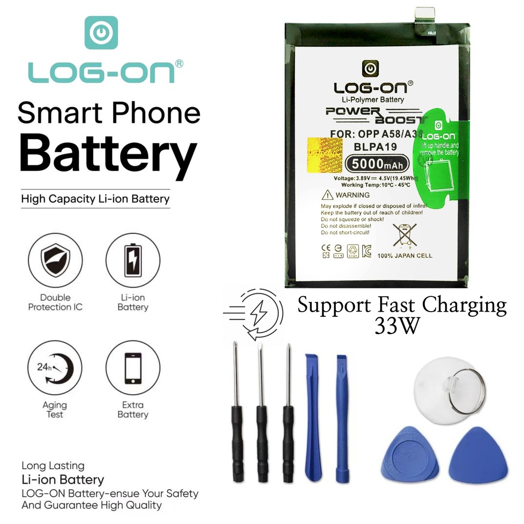 Jual Baterai Log on BLPA19 Untuk Oppo A58 4G / A38 / A79 5G BLP-A19 ...