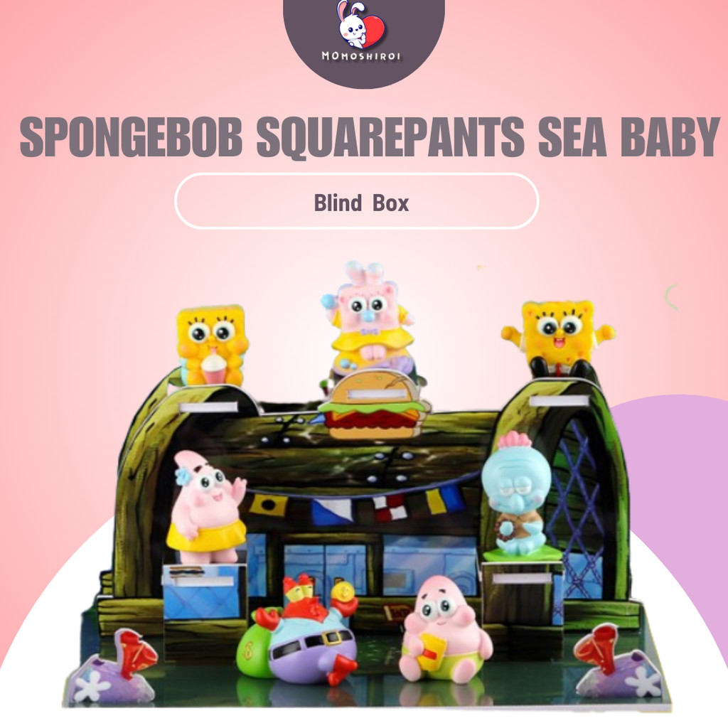 Jual M183 Blindbox Figure SpongeBob SquarePants Sea Baby Spongebob ...
