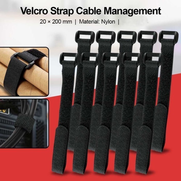 Jual Pengikat Kabel Perekat Serbaguna Nylon Strap Cable Management 20mm ...