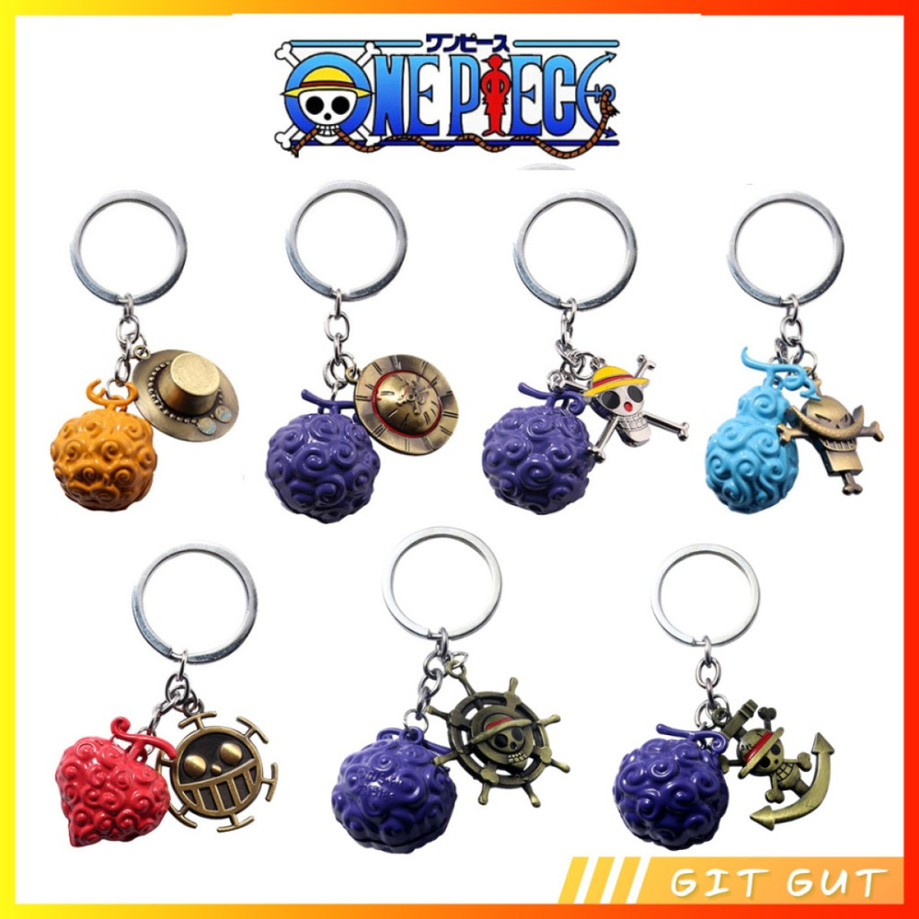 Jual Keychain Gantungan Kunci One Piece Devil Fruits Luffy Gomu Gomu no ...