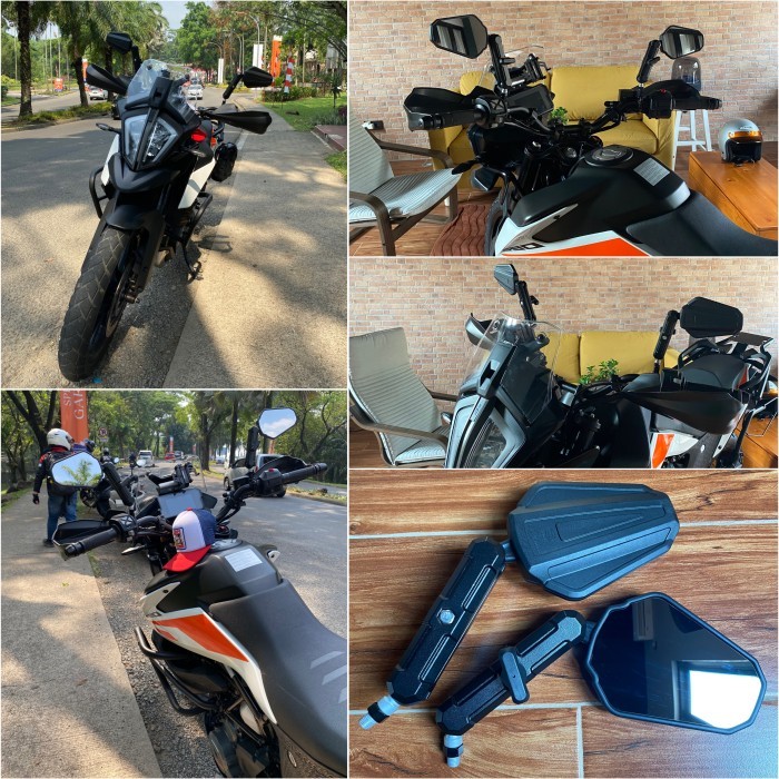 Jual spion motor terbaik tangkai aluminium dual sport dual purpose ...