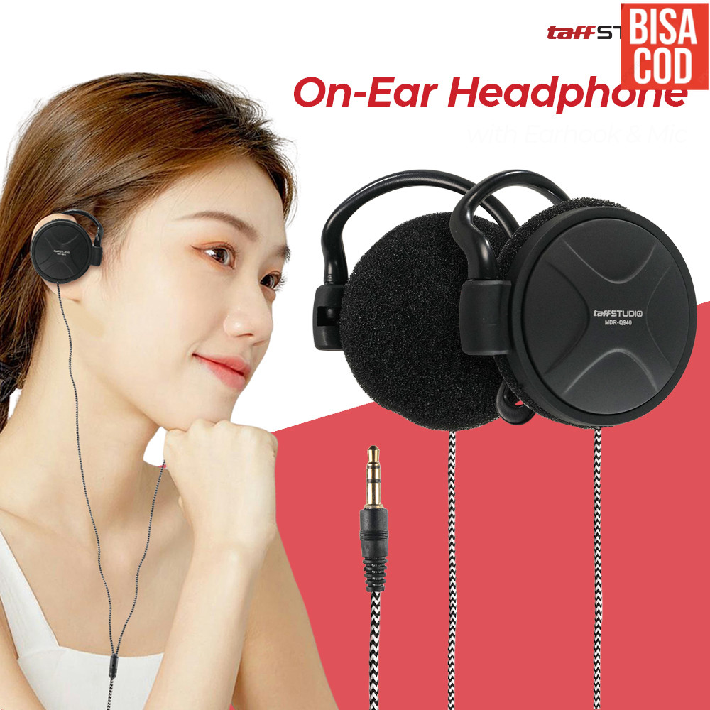 Jual ( Store27 bisa COD ) TaffSTUDIO On-Ear Headphone Earhook Stereo Sound 1.2M - MDR-Q940 ...