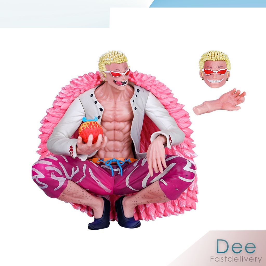 Jual Doflamingo Squatting Pose One Piece 16cm Action Figure PVC D ...
