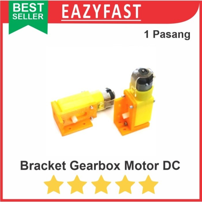 Jual Bracket Motor DC Dinamo Gearbox Roda Robot Horizontal Vertikal 1 ...