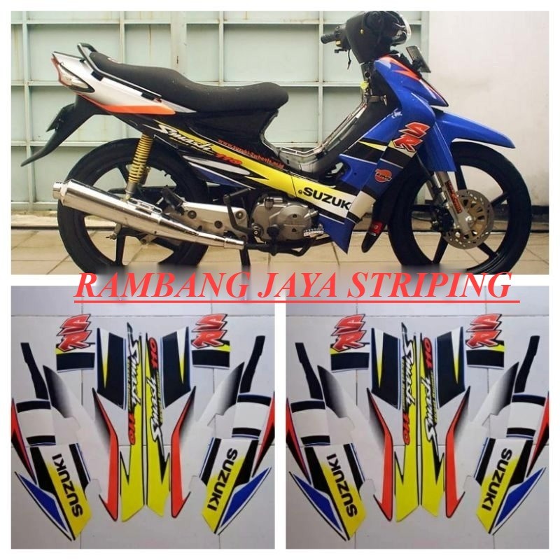 Jual STIKER STRIPING LIS LES POLET BODY MOTOR SUZUKI SMASH SR 2005 ...