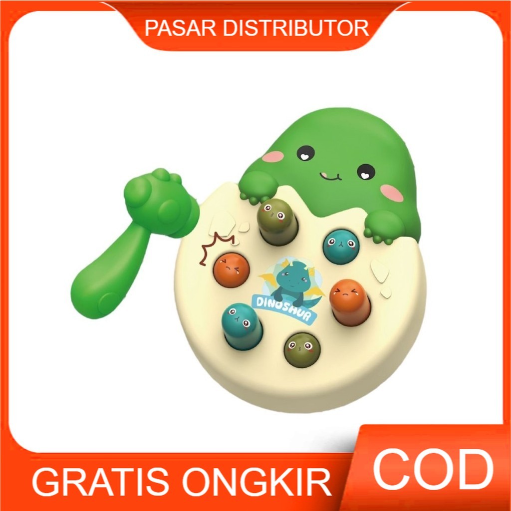Jual Mainan Anak DINOSAUR BANGING THE GOPHER A488 Mainan Pukul Palu ...