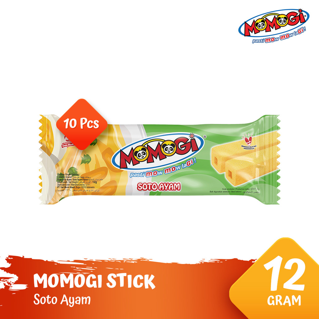 Jual Momogi Stick Snack Makanan Ringan 12gr - Soto Ayam [1 Box @ 10 Pcs ...