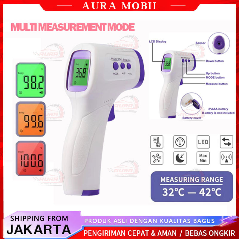 Jual Thermo Gun Digital Termometer Tembak Thermometer Infrared Murah Original Hermometer Gun ...