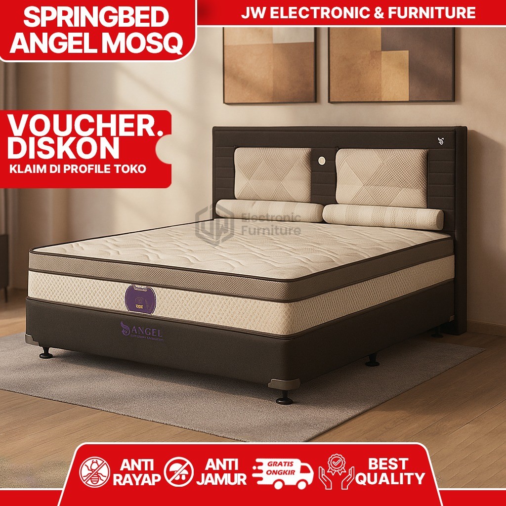 Jual JW - SPRINGBED ANGEL MOSQ / KASUR FULLSET / TEMPAT TIDUR / RANJANG / DIVAN/MATRASS ...