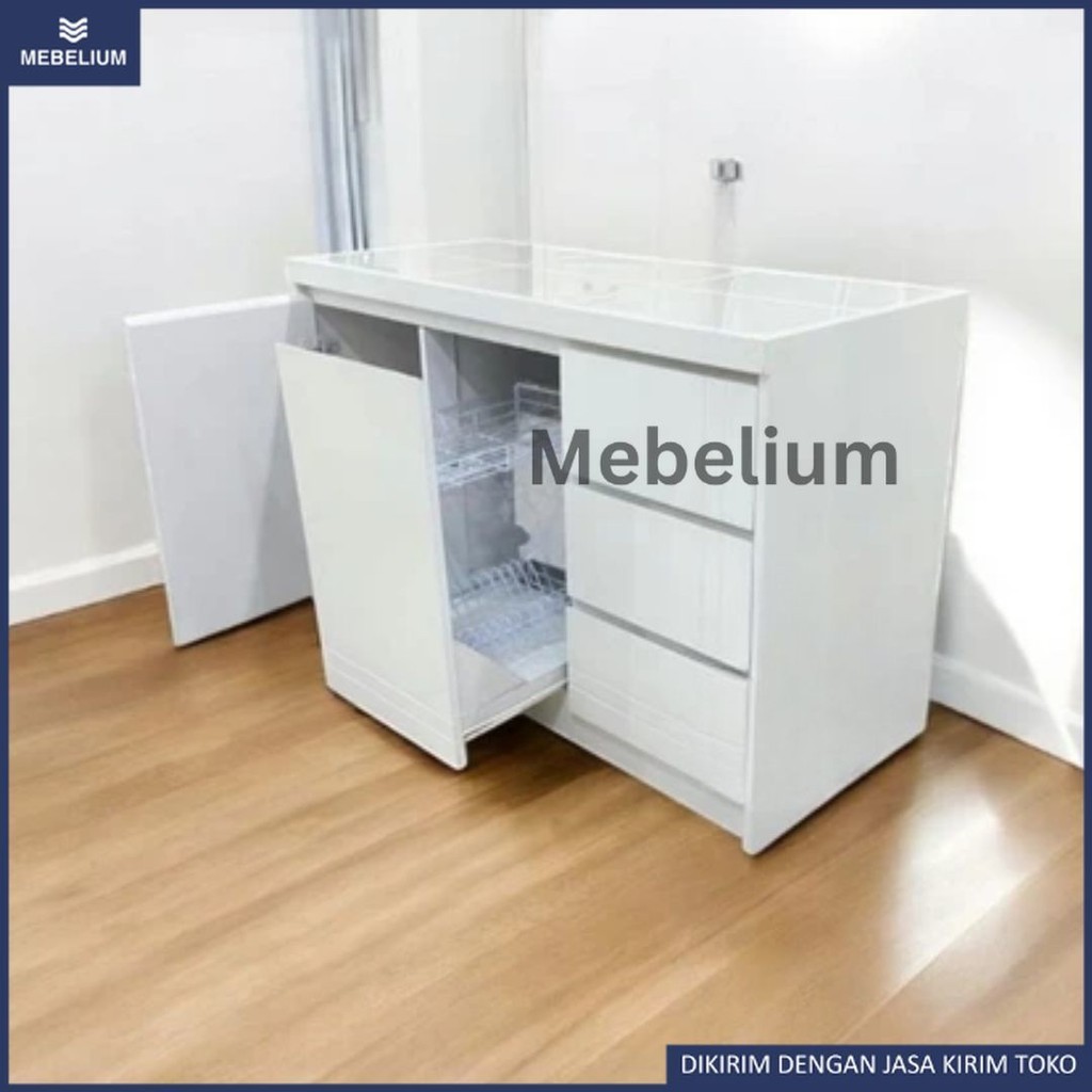 Jual Kitchen Set Bawah Minimalis Kayu Solid – Meja Dapur Tanpa Handle ...