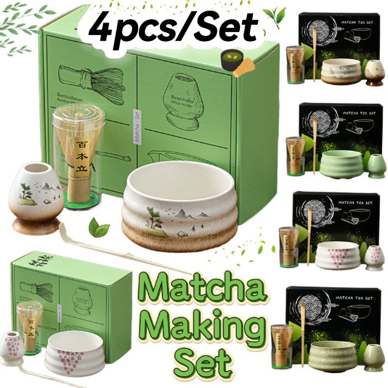 Jual 4pc/Set Alat Matcha Making Set Powder Chasen Tool / Set Hadiah ...