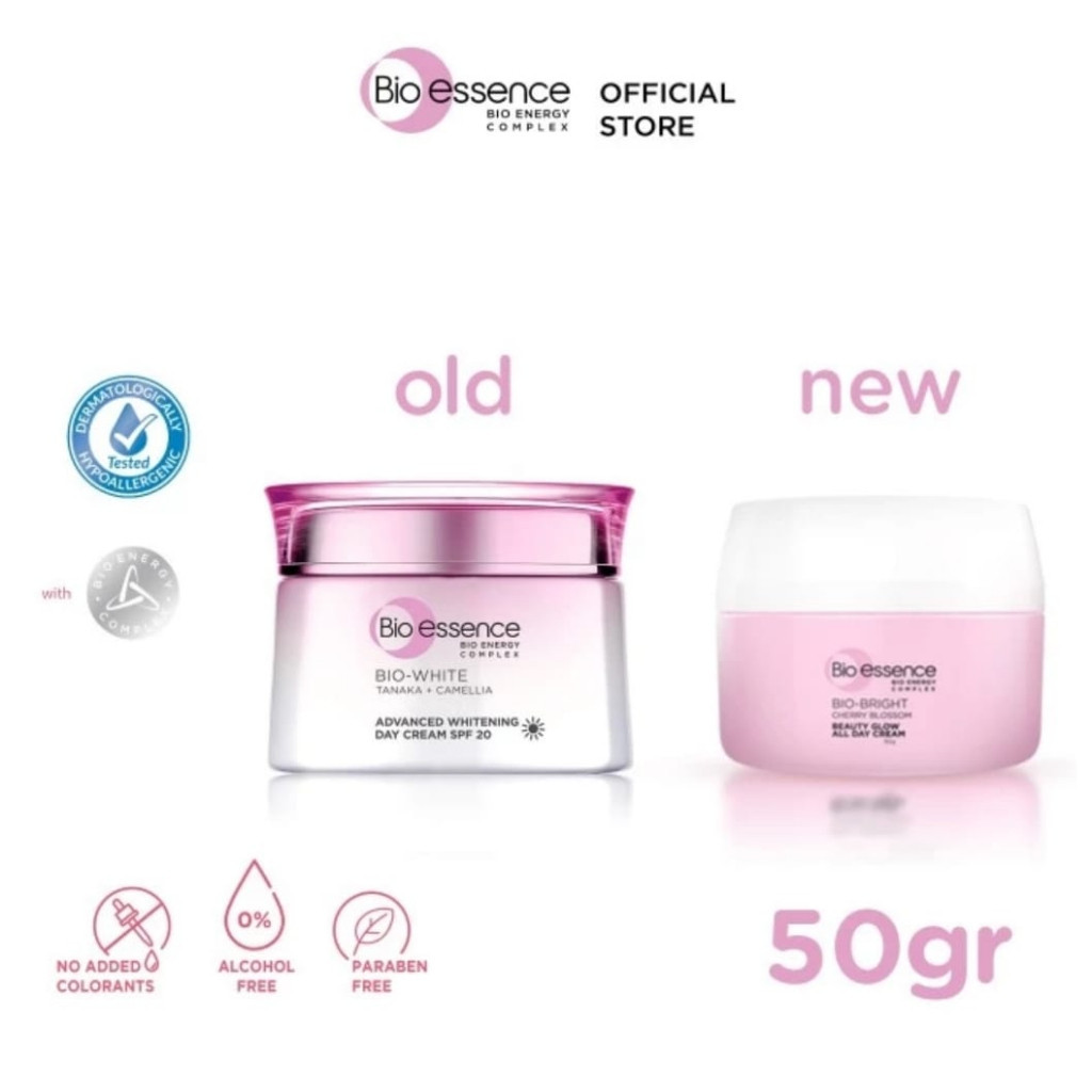 Jual Bio Essence Bio Bright Bio White Beauty Glow All Day Cream 50 gr ...