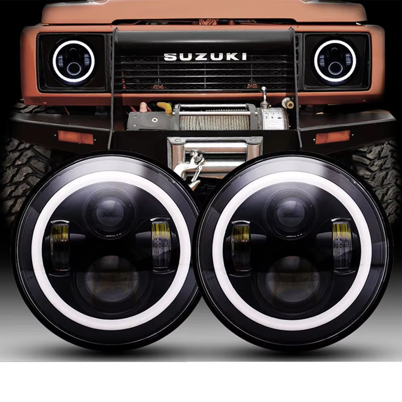 Jual 2pcs 7 In Round LED Headlight For Jeep Wrangler JK TJ For Hummer ...