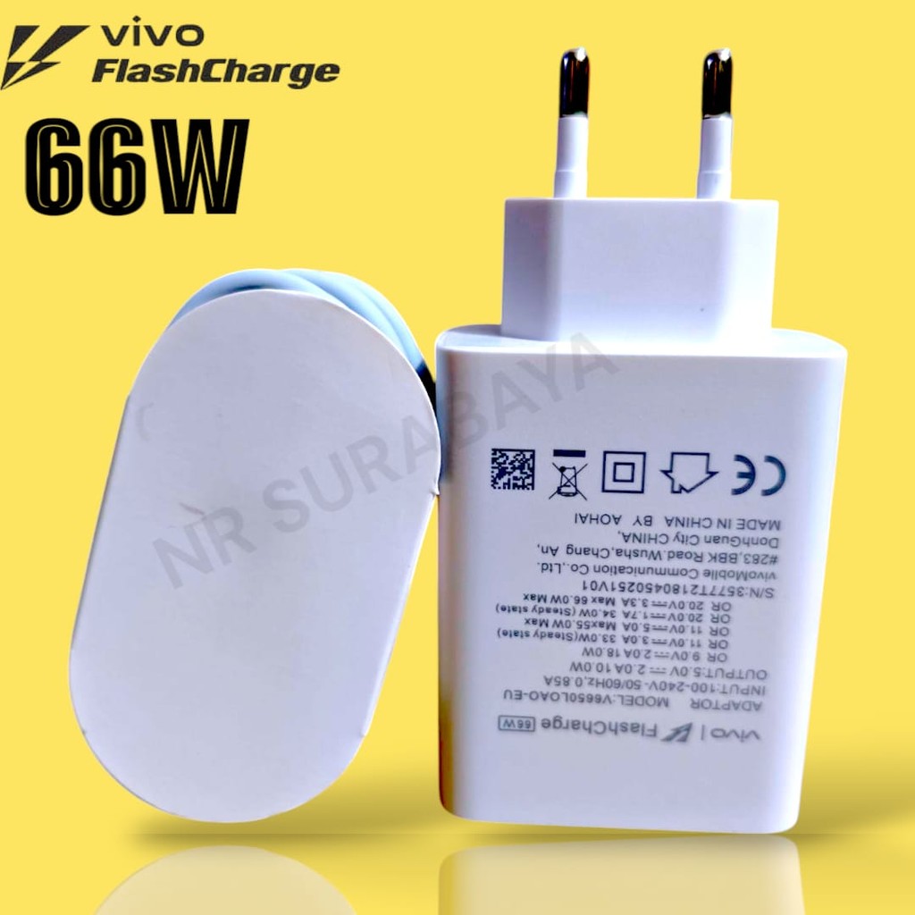 Jual [NR] Charger Cas Casan Vivo Type C 66W Flash Charger V23 V21 V27 ...