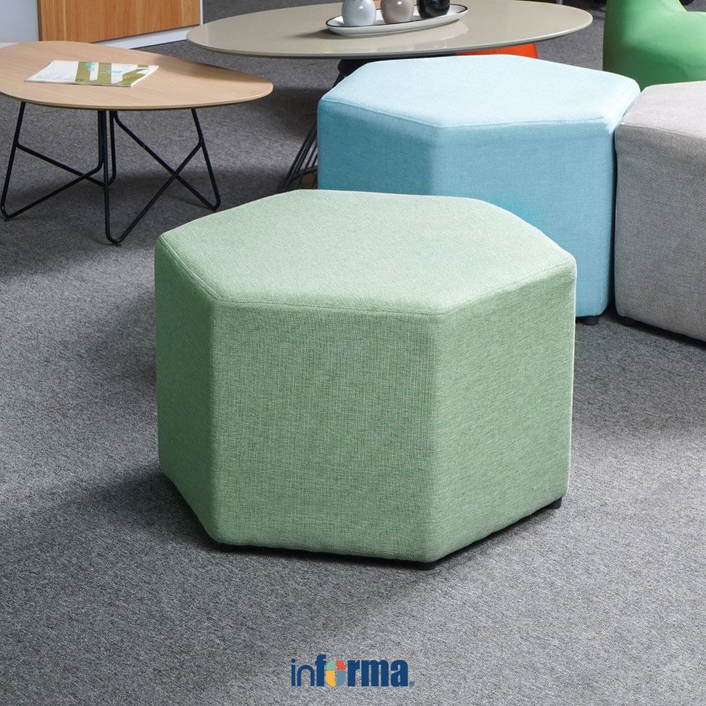 Jual Informa Zoelle Bangku Fabric - Hijau Multipurpose Stool Bangku ...