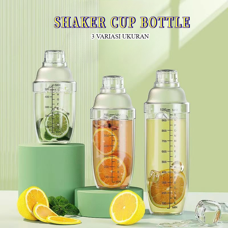 Jual Shaker Bottle Shaker Minuman Transparan Botol Gym Bartender XKB ...