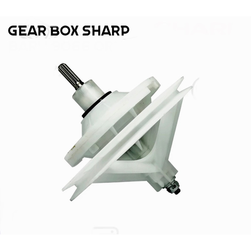 Jual GEAR BOX MESIN CUCI SHARP BARU AS GERIGI GIGI 10 PULLY BESAR ...