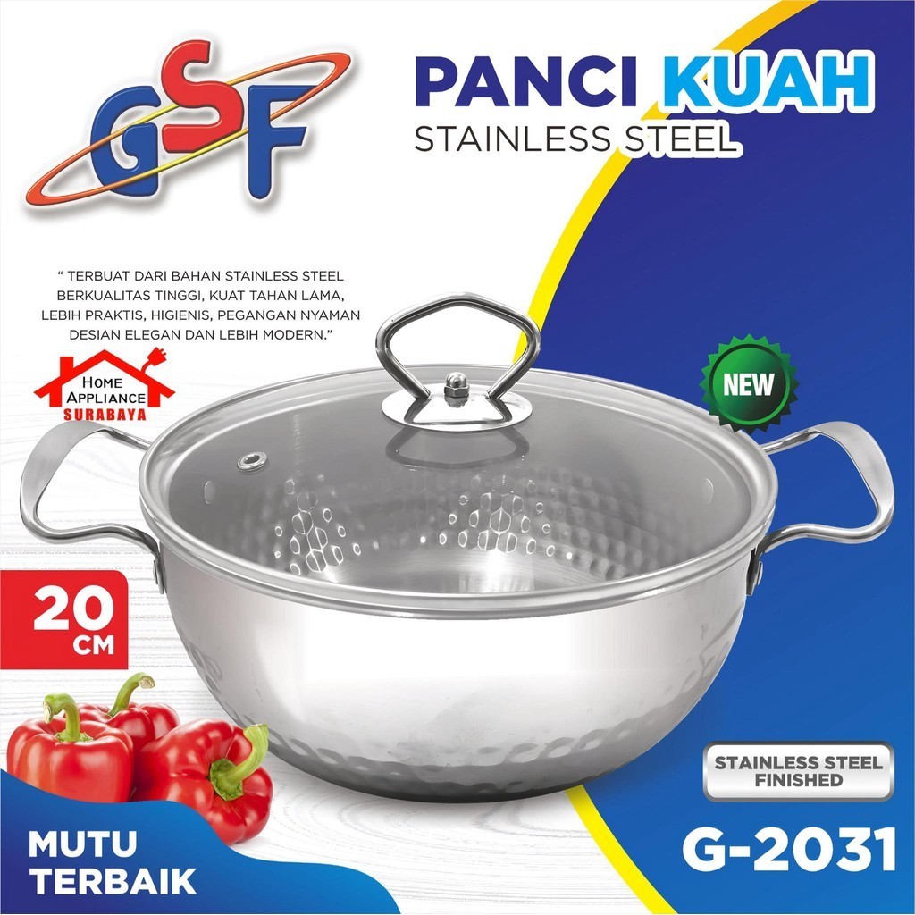 Jual Panci Sup Kuah 20CM - 20 CM Stainless Steel Food grade + Tutup ...