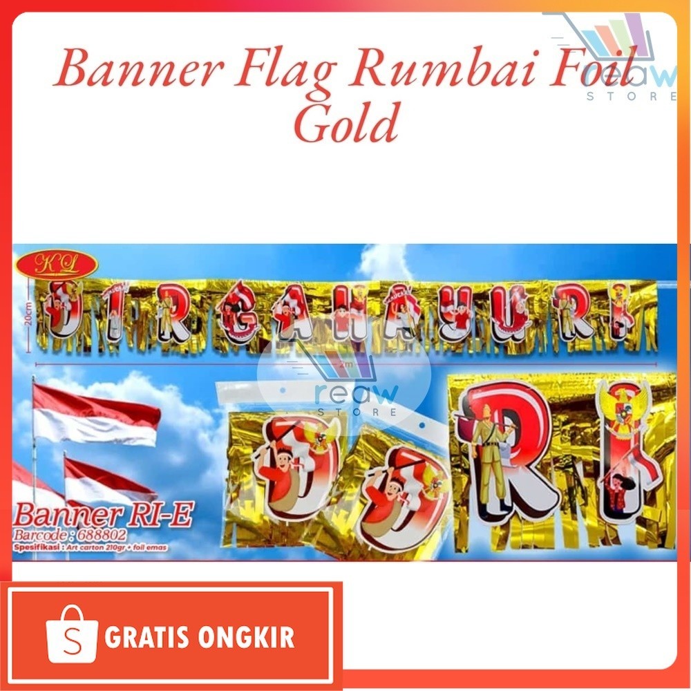 Jual 79 tahun / Banner Flag HUT RI DIRGAHAYU Republik Indonesia 17 ...