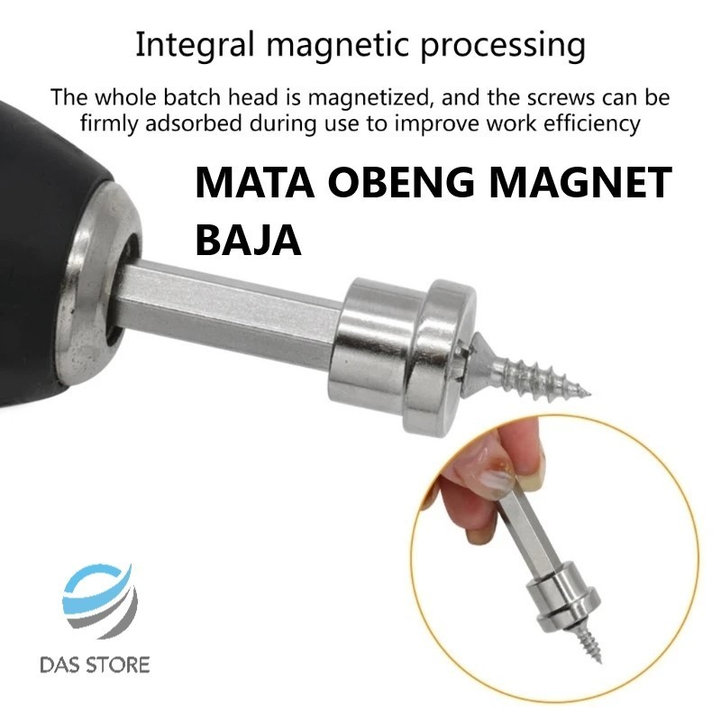 Jual Mata Obeng Magnet Baja Bit Screwdriver Mata Kunci Sok 50mm ...