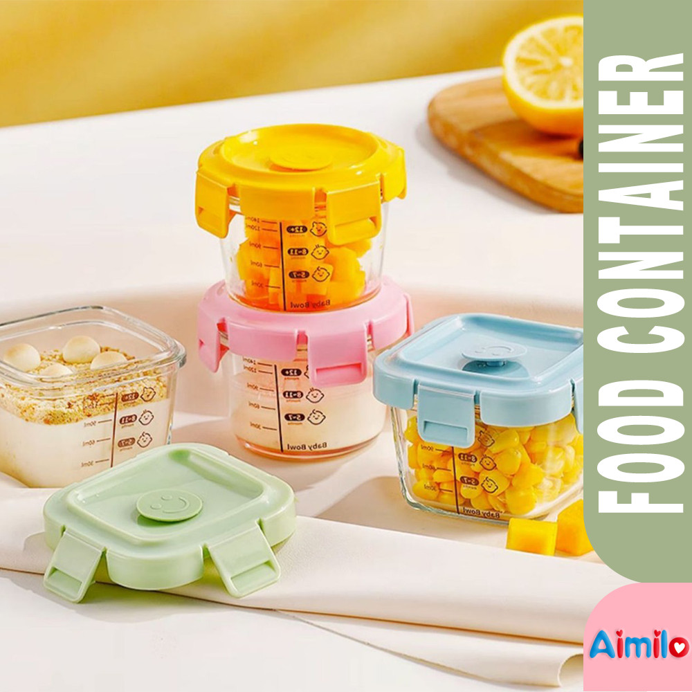 Jual Baby Food Container Penyimpanan Mpasi Bayi Wadah Kaca Penyimpanan ...