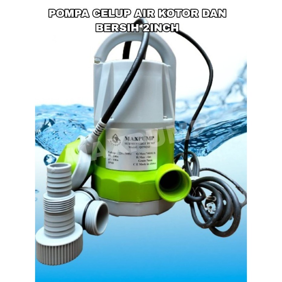 Jual Submersible Pump 2inch Pompa celup kolam ikan Air kotor dan Bersih ...