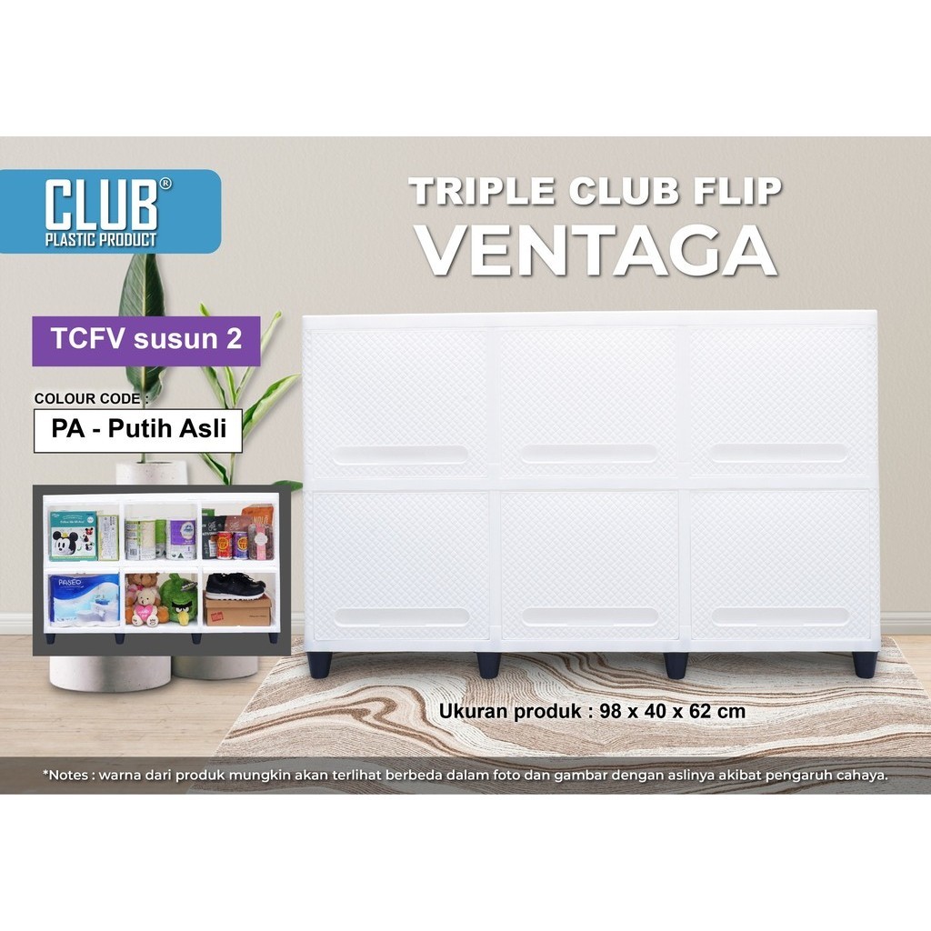 Jual TRIPLE CLUB FLIP 2S ( 6 PINTU) - Lemari plastik Club Flip Triple ...