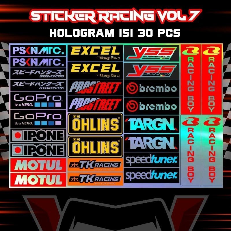 Jual Sticker Racing Pack Murah Stiker Racing Sponsor Stiker Helm Stiker ...