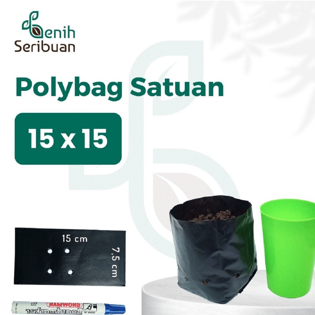 Jual 1 Polybag 15x15 Plastik Polibag Tanaman Tebal Awet Polibek 15 x 15 ...