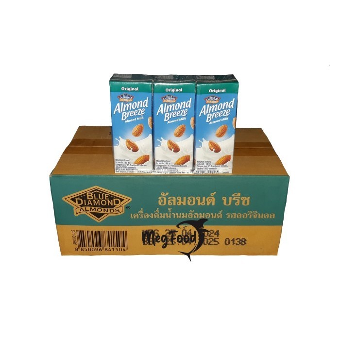Jual Blue Diamond Almond Breeze Almond Milk Original 180ml (1 ctn = 24pcs) | Shopee Indonesia
