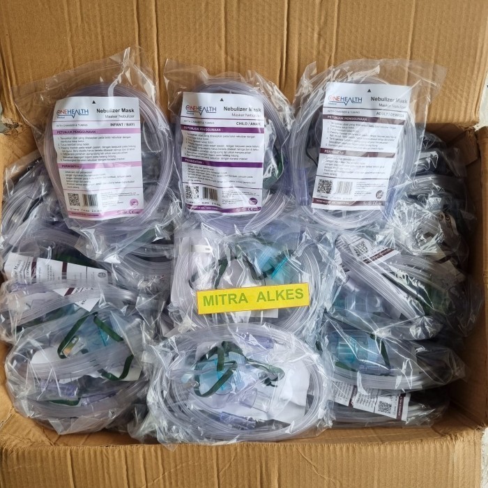 Jual Masker Nebulizer DEWASA - ANAK - BAYI ONEHEALTH. ADULT - CHILD ...