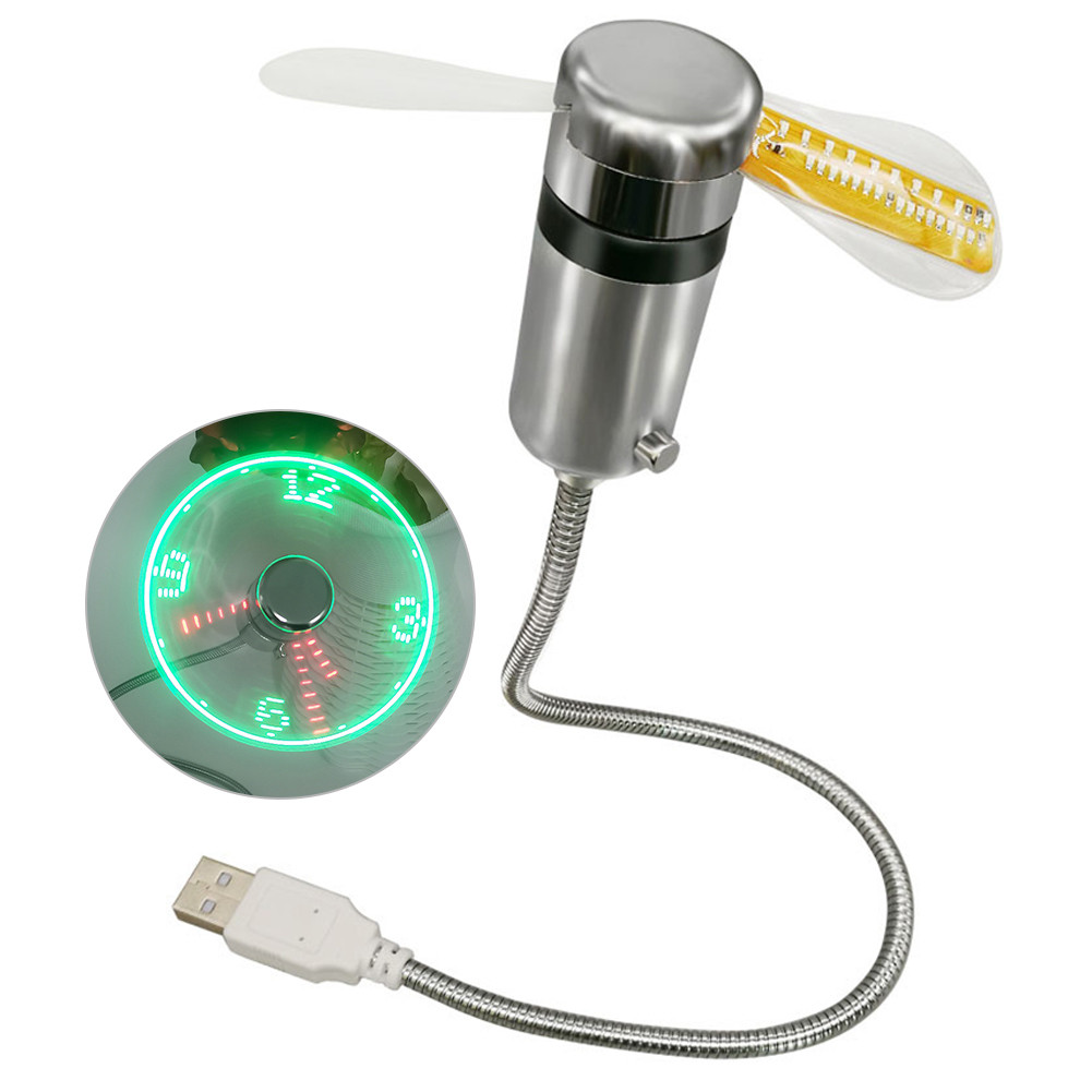 Jual USB Gadgets Clock Fans RGB LED Night Light Real Time Temperature ...