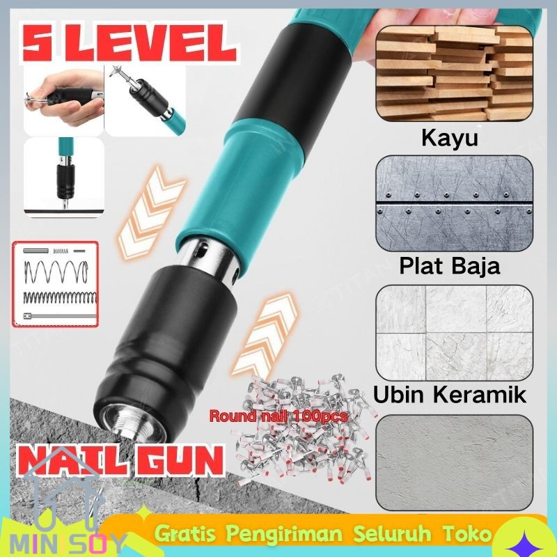 Jual 【COD】Alat Tembak Paku 10.5mm Nail Gun Rivet Tool Langit-langit ...