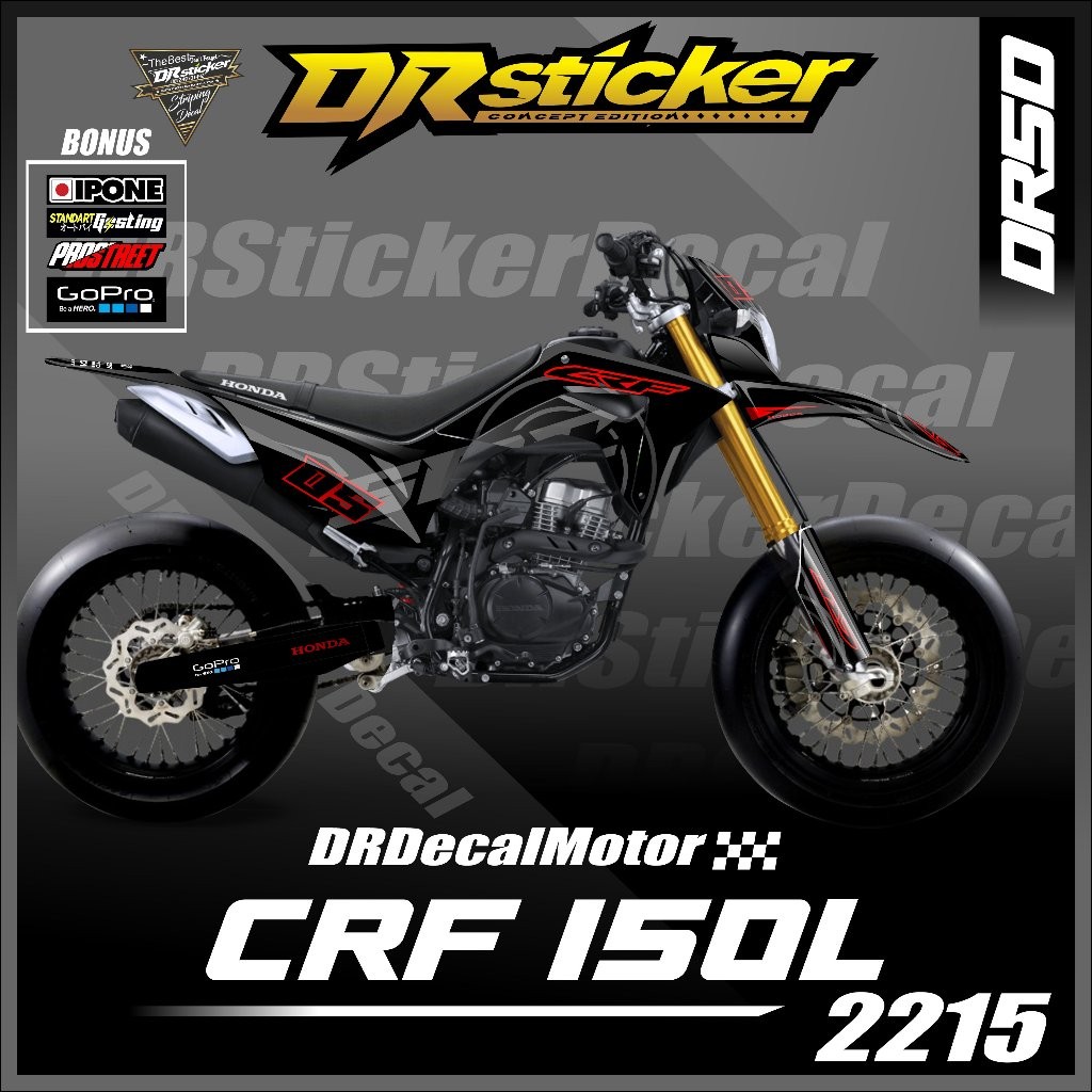 Jual Decal Crf 150L Hitam Merah Dengan Pilihan Warna Lain Sticker ...