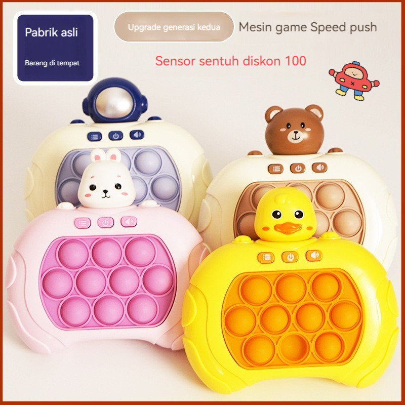 Jual Mainan Anak Quick Push / Pop It Push Bubble Game Challenge Fidget ...