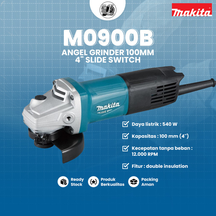 Jual Makita M0900B M0900 Mesin Gerinda Gurinda Grinder 4 inch 540W ...