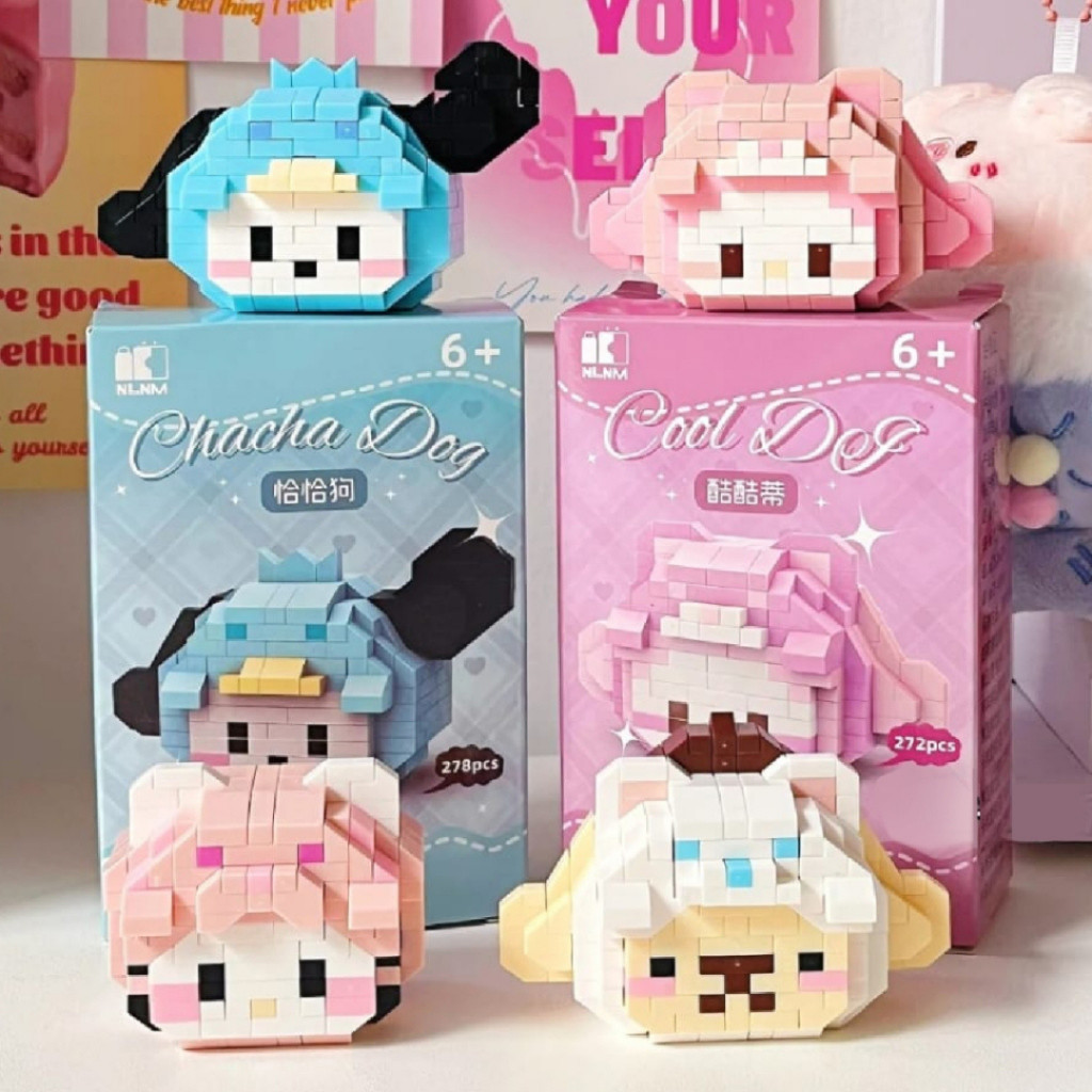 Jual DIY Bricks Sanrio Character Set Block Mainan Balok Edukasi Susun ...