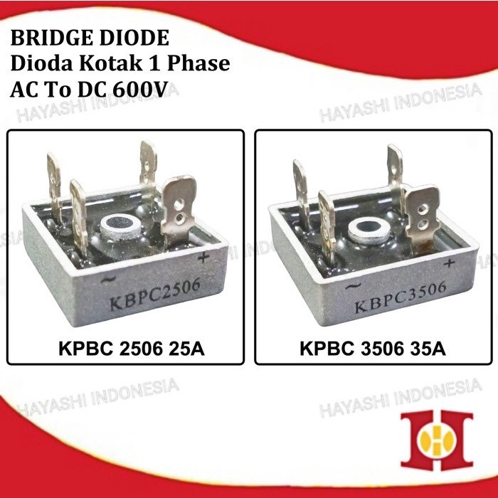 Jual Dioda Diode Bridge Jembatan Rectifier KBPC2506 3506 25 35A 600V ...